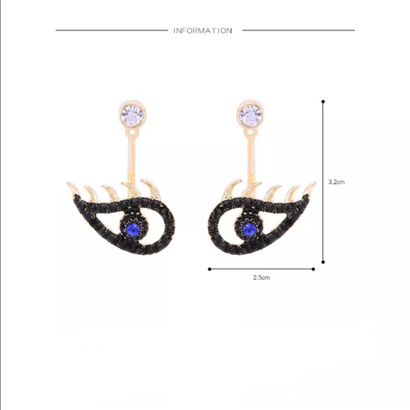 Jewelry | Crystal Devil Eyes Earrings | Poshmark